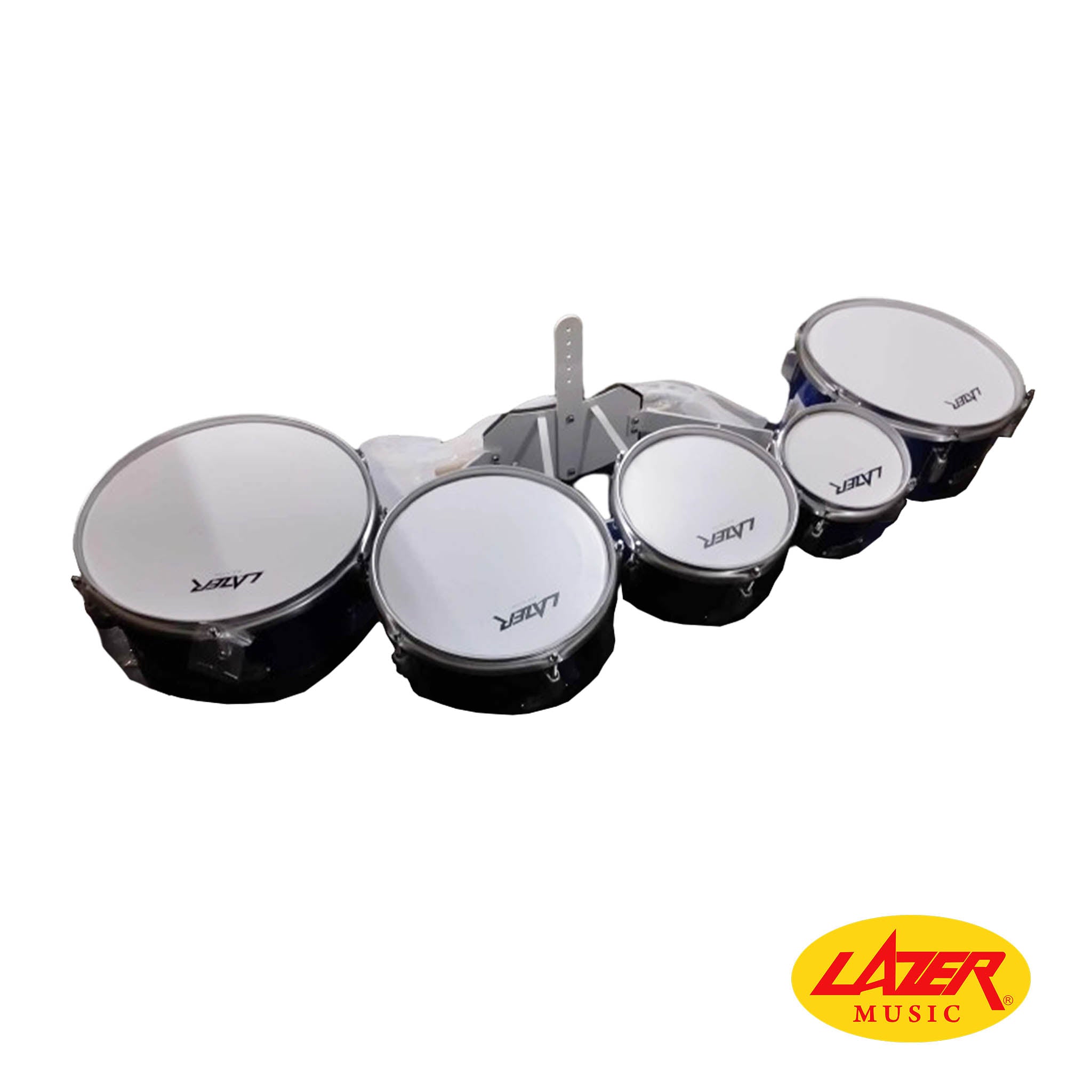 Lazer QUINTOM 5 Piece Tom rack with chest harness and drumsticks