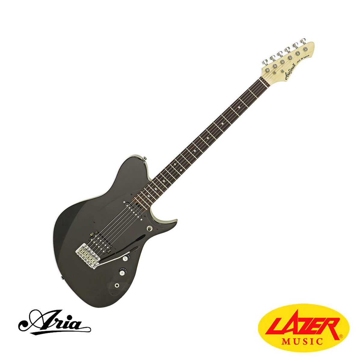 Aria JET-BTONE 6-String Jet Series Baritone Guitar Black – Lazer Music