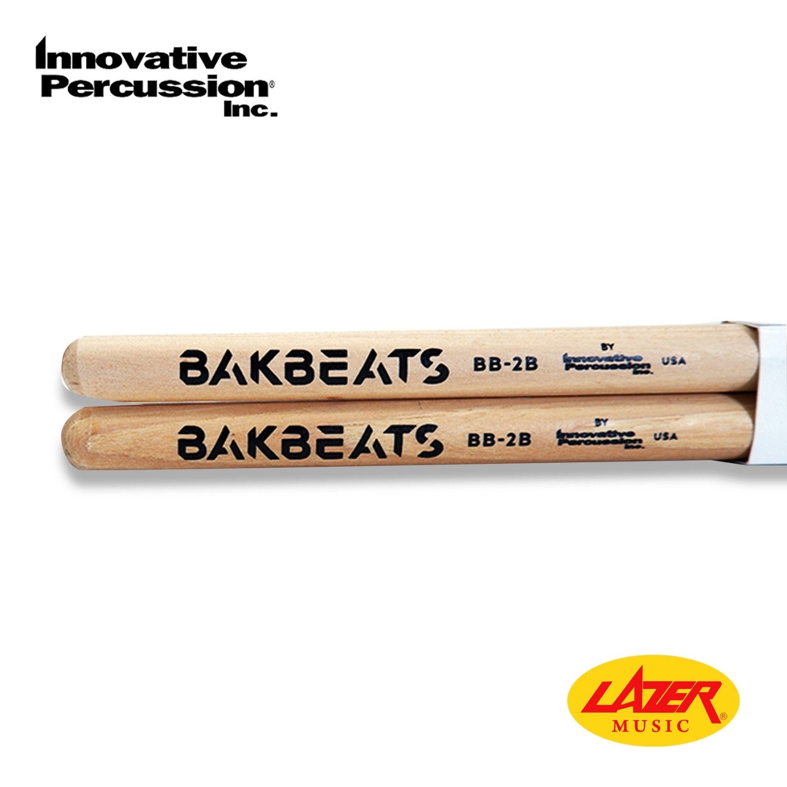 Innovative Percussion BB-2B Bakbeat Series Drumsticks Hickory Wood (BB