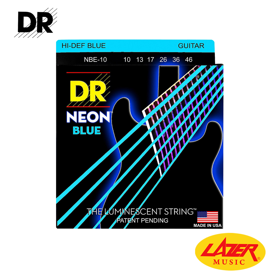 DR NBE-1046 Neon Blue Electric String G10-46 Heavy