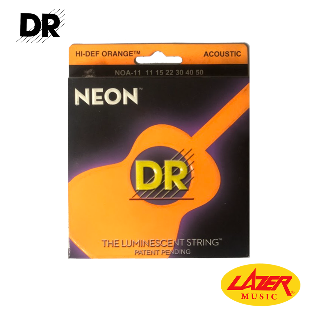 DR NOA-1150 NEON Orange 11-50 Electric Guitar Strings – Lazer Music