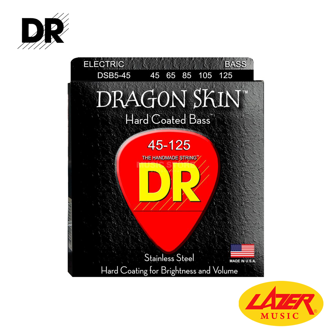 DR DSB5-45125 Dragon Skin 45-125 Bass Guitar Strings